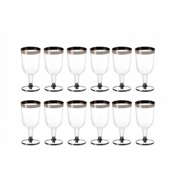 【商品名】　CYM 使い捨て ワイングラス プラスチック製 組み立て式 ワインカップ 12個 SLWC-12 【商品説明】　・14g/個 軽量ですので強風にご注意願います。数回洗ってご使用できます。・サイズ：直径約6.5? × 高さ約13....