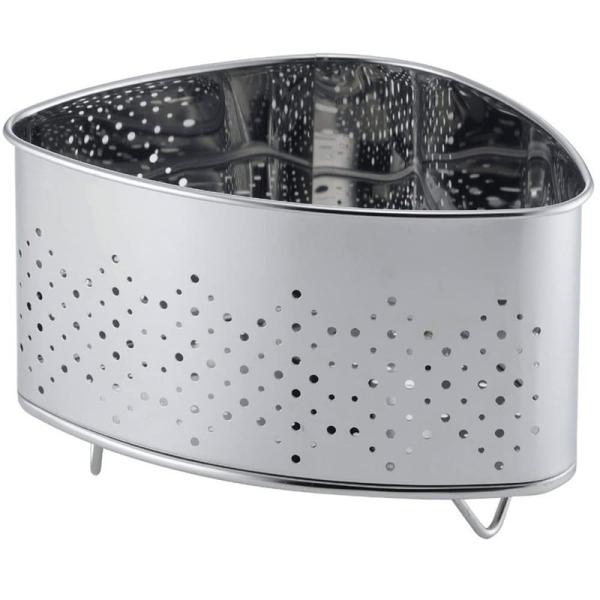 【商品名】　下村企販 ステンレス脚の抗菌三角コーナー 41778 シルバー 【商品説明】　・サイズ(約):幅20×奥行14.5×高さ12.7cm、深さ9.7cm・本体重量(約):240g・生産国:日本・素材・材質:抗菌ステンレス鋼(銅を含有...