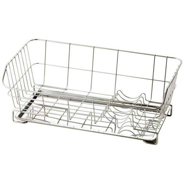 【商品名】　貝印 KAI 水切りかご スリム DR5407 【商品説明】　・サイズ:425×222×157mm・素材・材質:金属部:18-8ステンレススチール トレイ:ステンレススチール・製造国:中国・重量:729g 【サイズ】　高さ : ...