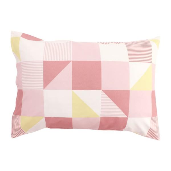 【商品名】　メリーナイト 枕カバー 「スクエア」 ピンク 約43×63cm ファスナー式 まくらが入れやすい 洗える 速乾 シワになりにくい FF161 【商品説明】　・枕が出し入れやすいファスナー式・素材:ポリエステル100％・裏表なく使...