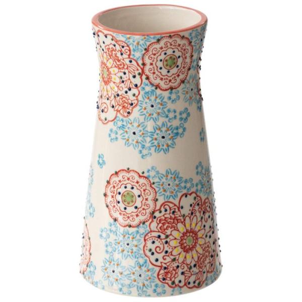 【商品名】　株式会社ヘッズ ハンドメイドプリントフラワーベース-4(2個) 水色 直径95(75)×H180mm HNP-FB4 2個入 【商品説明】　・【ご注意】■手作りの為、多少のサイズ違い・ゆがみ、色ムラが発生する場合がこざいます。 ...