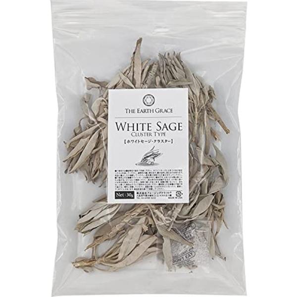 【商品名】　THE EARTH GRACE ホワイトセージ クラスター (枝付き) 30g 浄化 お香 スマッジング 【商品説明】　・スマッジングやヨガやマインドフルネスなどにも。・内容量：30g・原産国：アメリカ・浄化アイテムとして是非ご...