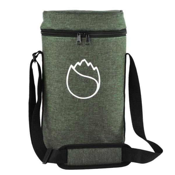 【商品名】　Freshore ワイントートとキャリア2ボトルクーラーバッグワインギフト - 調節可能なストラップ（クラシックグレー）を使用したクーラーレ 【商品説明】　・大容量ー8.3" x 4.7" x 13" (L x W x H)、簡...