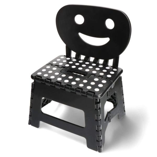 【商品名】　Care Support 正規品 踏み台にもなる子供用のイス アイボー 子供の笑顔をいつでも。持ち運び簡単、野外で活躍ステップチェア折りたた 【商品説明】　・?【にっこりスマイル可愛いデザイン】背もたれがスマイル形状になっていて...