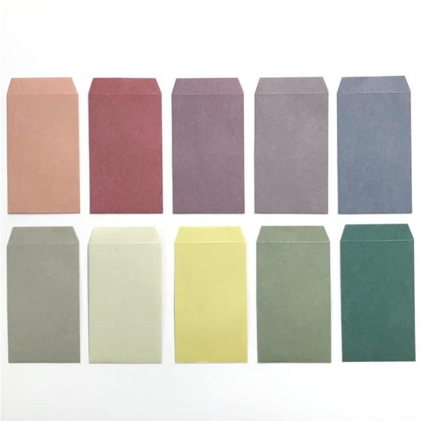 【商品名】　ペーパーエントランス ポチ袋 くすみカラー 無地 お年玉袋 ぽち袋 105×65? 20枚入 10色×各2枚 55130 【商品説明】　・サイズ ： 105?×65?　※お札が三つ折りですっぽり入るサイズ・数量 ： 20枚入(1...