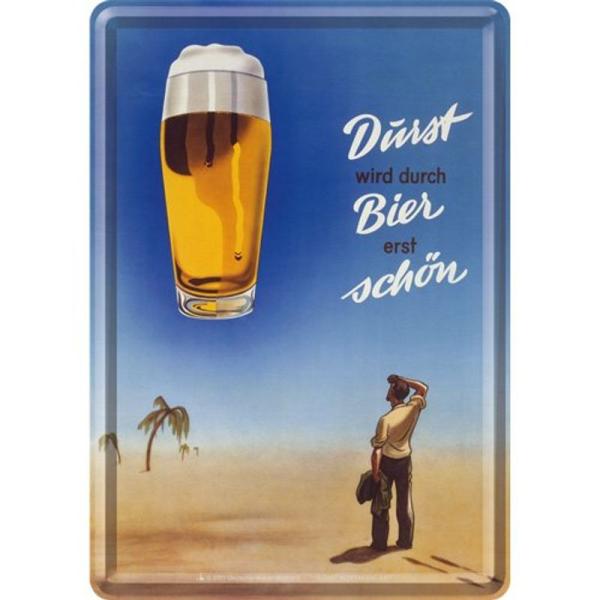 【商品名】　ビール Bier Durst / ポストカード(ブリキ製) 【商品説明】　・オシャレでかわいいポストカードは、なんとブリキ製！中央に向かってやや膨らみのある形状をしており、周囲にはアーチ型のエンボス加工が施されています。・サイズ...