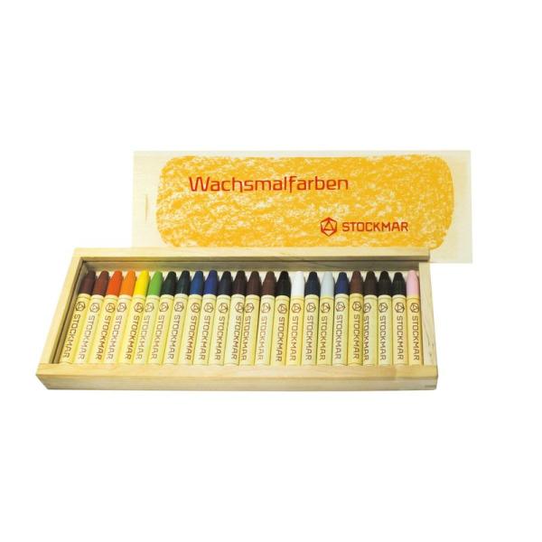 【商品名】　STOCKMAR シュトックマー みつろうスティッククレヨン 24色 木箱入 ST32602 日本正規品 【商品説明】　・24色入・原産国:ドイツ・品番:ST32602・色:洋紅色・朱色・オレンジ・ゴールデンイエロー・レモンイエ...