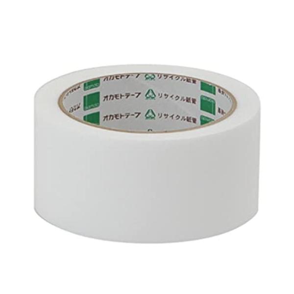 【商品名】　オカモト アクリル気密防水テープ 白 片面 50mm×20m AS-03 【商品説明】　・仕様:片面タイプ・基材:PET・PE混合クロス、粘着剤:アクリル系・巾:50mm・色:白・長さ:20m 【サイズ】　高さ : 6.10 c...