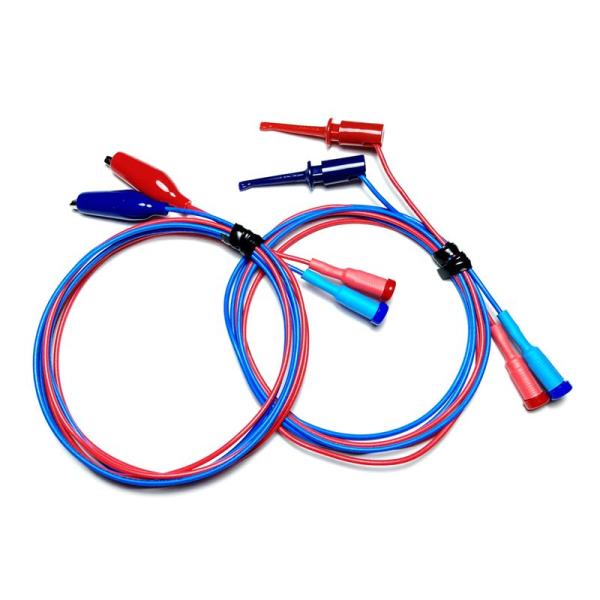 【商品名】　NUBTECH ワニ口クリップ フッククリップ VM02A及び汎用テスターリード用変換ケーブル 2色セット L80cm ACC0003-L 【商品説明】　・VM02Aプローブに使用可. 長さたっぷり80cm. パソコン程度なら筐...