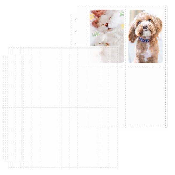 【商品名】　Baskiss 30枚入 リフィル ポケットリフィール 4ポケット A5 6穴 K-POPトレカ・チェキ・ポラロイド・名刺・銀行カード・ブロ 【商品説明】　・K-POPトレカ、チェキ収納専用です。・とじ穴数：6穴・カードサイズ：...