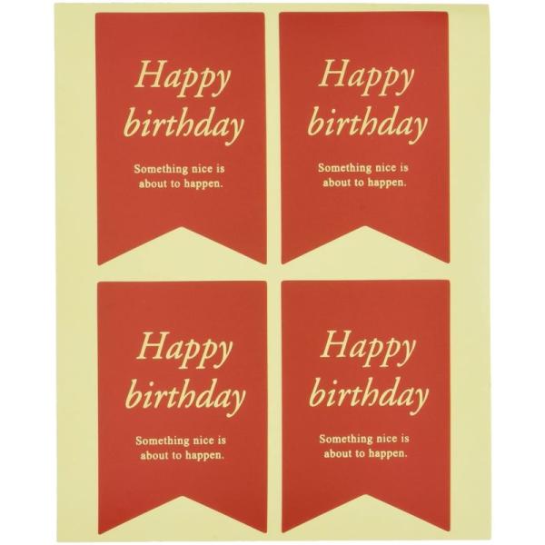 【商品名】　ギフトシール HAPPY BIRTHDAY 誕生日 リボン型 赤 (60枚) MSY-2S 【商品説明】　・〔シール仕様〕シート・サイズ:幅37×高さ55mm 【サイズ】　高さ : 0.50 cm　横幅 : 13.00 cm　奥...