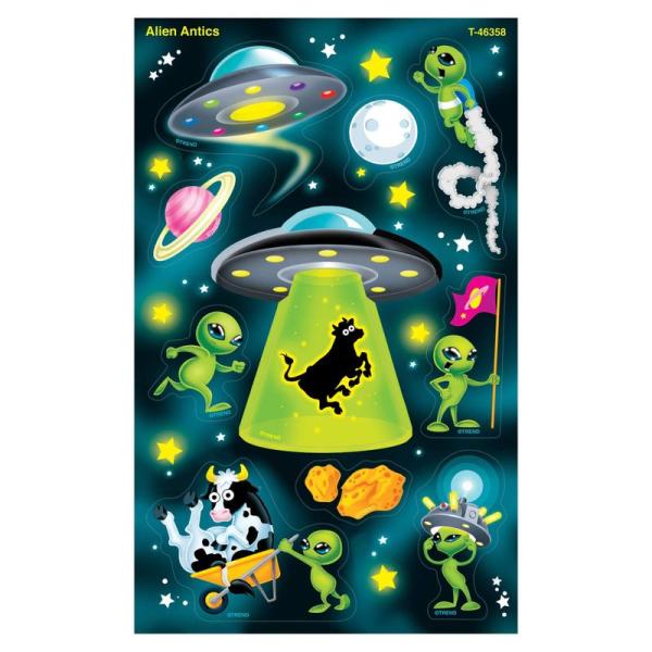 【商品名】　Trend シール エイリアン Alien Antics 80片 T46358 【商品説明】　・かわいいシールが80枚入り！・アメリカ製 / 材質 : 紙・パッケージサイズ : 約 10.5 x 20 cm・子供たちへのごほうび...
