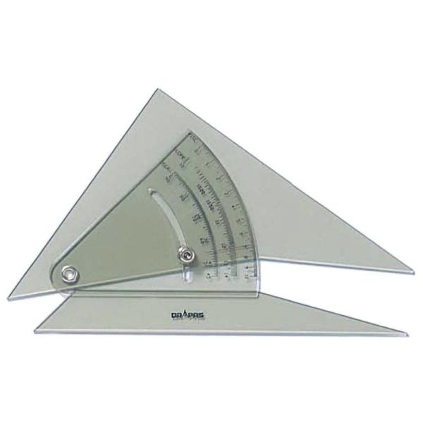 【商品名】　ドラパス 自在勾配定規 3mm厚 20cm 13904 【商品説明】　・B008EGZFCK 【サイズ】　高さ : 2.30 cm　横幅 : 15.00 cm　奥行 : 30.00 cm　重量 : 140.0 g　※梱包時のサイ...