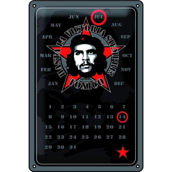 【商品名】　カレンダー チェ・ゲバラ Che Guevara Kalender/ブリキ看板 TIN SIGN アメリカン雑貨 インテリア 【商品説明】　・サイズ ： 20 cm x 30 cm (厚さ：約1cm)・デザイン性が高く、お部屋の...