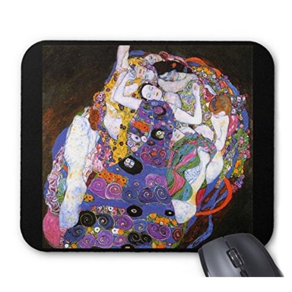 【商品名】　グスタフ・クリムト 『 The Virgins（乙女たち）』のマウスパッド：フォトパッド（世界の名画シリーズ） 【商品説明】　・マウスパッドの大きさは、小さ過ぎず大き過ぎない、ちょうどよい大きさ（幅232mm、縦196mm、厚さ...