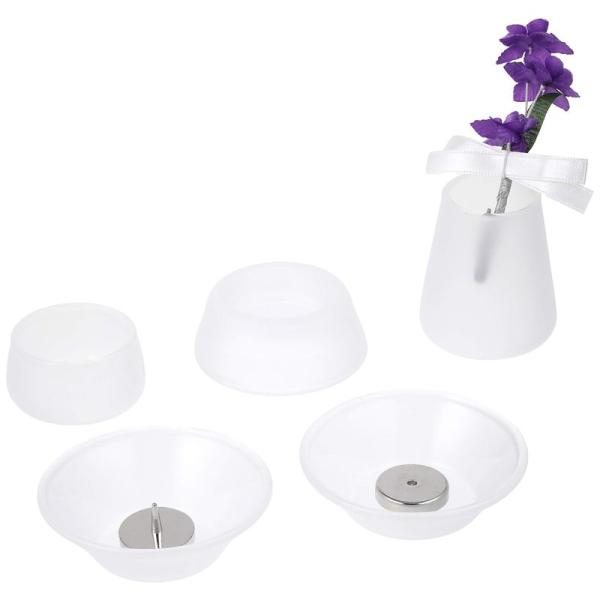 【商品名】　おもいでのあかし 仏具8点セット 硝子 フロスト ペット用 【商品説明】　・原産国:中華人民共和国・本体サイズ (幅X奥行X高さ) :4×4×5cm・本体重量:0.1kg 【サイズ】　高さ : 6.40 cm　横幅 : 19.2...