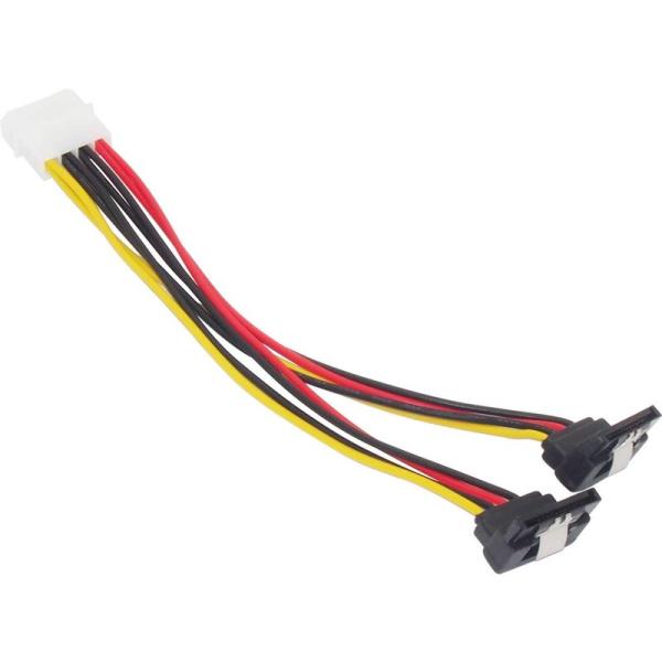 【商品名】　オーディオファン IDE to SATA 電源変換ケーブル ラッチ付き IDE 4ピン ⇔ SATA電源 (15ピン) 2分岐ケーブル L型 【商品説明】　・●ケーブル長 約15cm 約20cm (端子含む)●製品内容 ペリフェ...