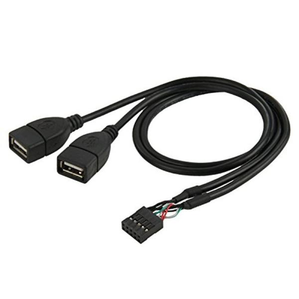 【商品名】　Cablecc 10ピンマザーボードメスヘッダーにCableccデュアルUSB 2.0メスアダプタケーブル50?cm 【商品説明】　・10 Pin Motherboard Female Header to Dual USB 2....