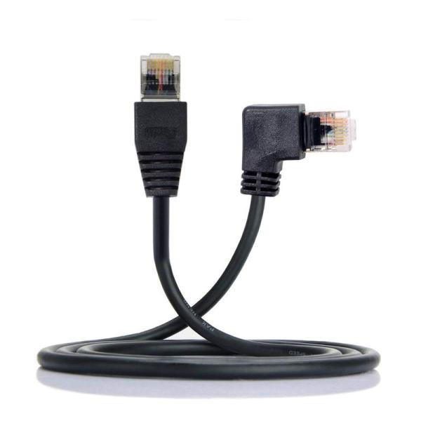 【商品名】　Cablecc直角8P8C STP Cat6 Lanイーサネットネットワークパッチコード90度からストレートケーブル50cm 【商品説明】　・あらゆるイーサネットで動作します。・シールド付き8p8c RJ45オス-オスコネクタ・...
