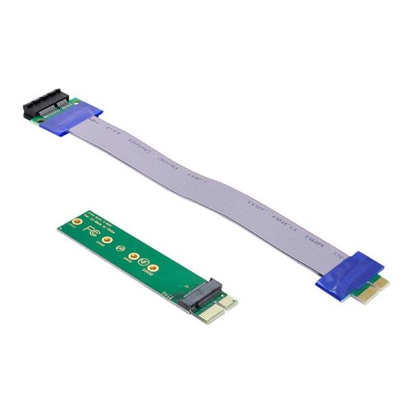 【商品名】　Xiwai NGFF M-Key NVME AHCI SSD - PCI-E 3.0 1x x1 垂直アダプター ケーブルオス-メス延長付き 【商品説明】　・18-20cm PCI-E 1Xケーブルオス-メス延長。・M key ...