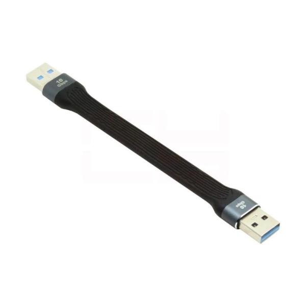 【商品名】　Cablecc USB 3.1 Type A オス - USB3.0 Type A オス 延長 フラット スリム FPC 10Gbps デー 【商品説明】　・10Gbps USB 3.1 Type A オス - USB3.0 T...