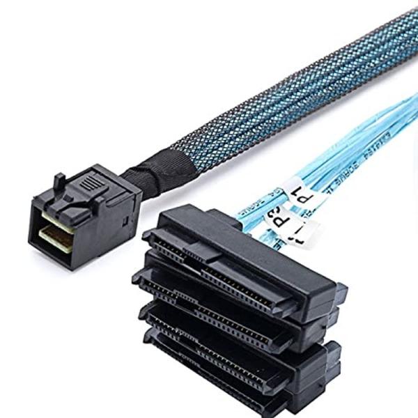 【商品名】　NFHK 内部 Mini SAS SFF-8643 ホスト→ 4 SAS 29ピン SFF-8482 ターゲットディスク 6Gbps データ 【商品説明】　・HD Mini-SAS ケーブル構成、高密度 (HD) システムは、S...