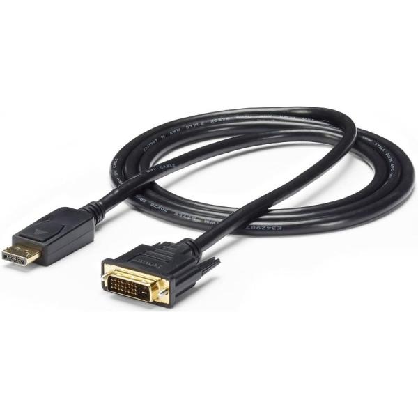 【商品名】　StarTech.com DisplayPort - DVI変換ケーブル 1.8m ディスプレイポート オス DVI-D オス 1920x1 【商品説明】　・PCでの最大解像度は1920x1200 (WUXGA)、HDTVでは1...