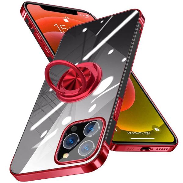 【商品名】　TMUJWS iPhone 12 ケース/iPhone 12 Pro ケース リング付き 透明 耐衝撃 TPUシリコン メッキ加工 全面保護 【商品説明】　・【対応機種】iPhone 12 / iPhone 12 Pro に対応...