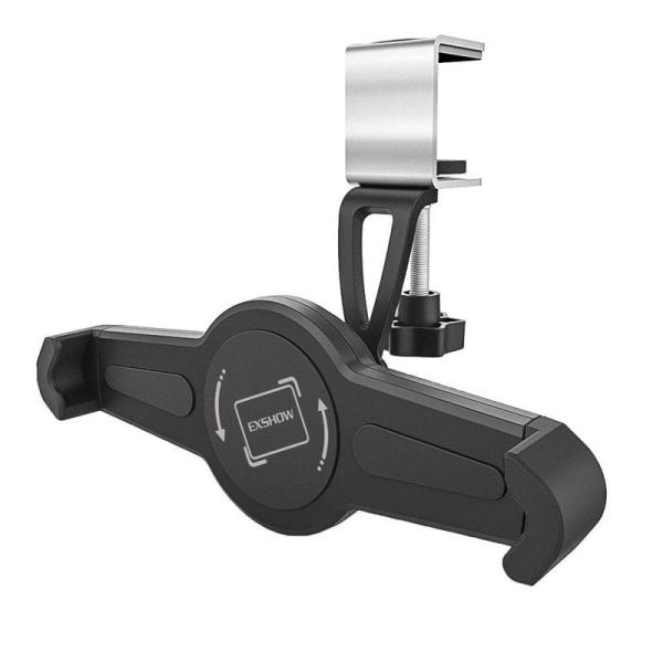 【商品名】　EXSHOW IPADスタンド クリップ式 タブレットホルダー 360度回転可能 自由調節可 キッチン/テーブル/デスク/卓上用 iPad  【商品説明】　・[360度回転可能]：ボールヘッドンのデザインで360度自由に最適の視...