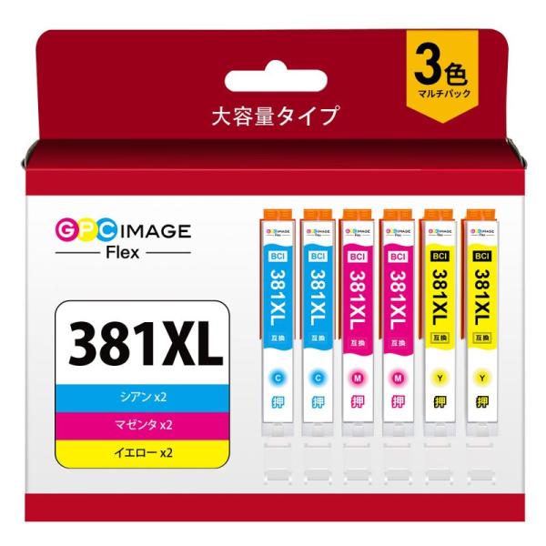 【商品名】　GPC Image Flex BCI-381XL キャノン 用 インク 381 大容量 キャノン 対応 インクカートリッジ TS8130 T 【商品説明】　・【商品仕様】：キヤノン 用 インク 380 381 大容量にはBCI-...