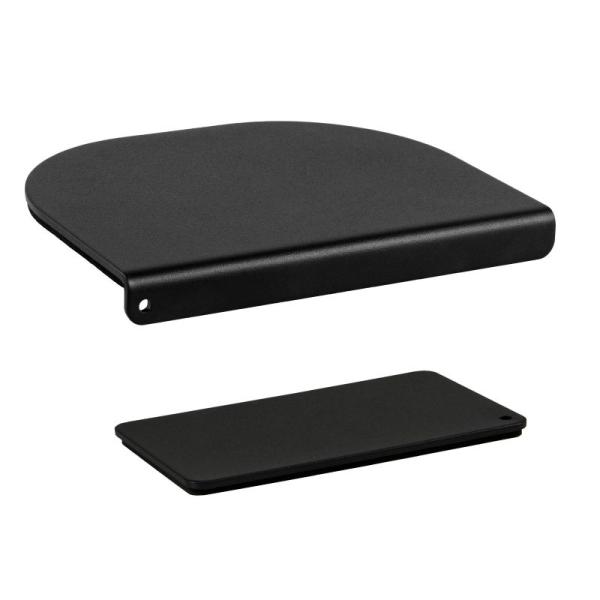 【商品名】　EAYHM モニターアーム補強プレート 取付部硬さ強化対策 傷防止 デスク保護 滑り止めシート付き 黒 【商品説明】　・クランプ式のモニタアームをデスクに取り付ける際に、補強プレートを使用すると、取り付け部の歪みやたわみを軽減す...