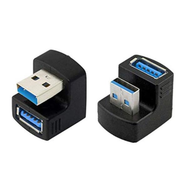 【商品名】　Cablecc1セットアップおよびダウンアングルUSB3.0アダプターオスからメスへの拡張180度5Gbps 【商品説明】　・1セットアップおよびダウンアングルUSB3.0アダプターAオス-メスエクステンション180度ブラック・...