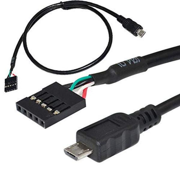 【商品名】　Rosebe USB 5ピン、マザーボードケーブル 5ピン 1ポート Micro USB オス ポート デュアル データ転送、Micro U 【商品説明】　・このケーブルは、1つの標準 Micro USB ソケットを1つの5ピン...