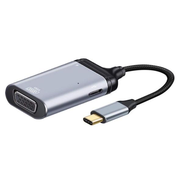【商品名】　Xiwai USB-C Type C - VGA RGB コンバーター HDTV アダプター 60hz 1080p メス PD電源ポート付き 【商品説明】　・1080p 60hz HD解像度でエンターテイメントを楽しめます。・U...