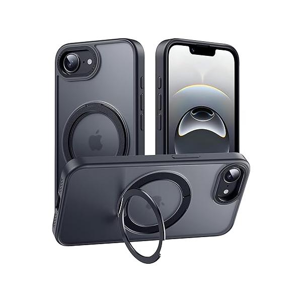 【商品名】　多機能360度回転スタンドMcoifull iPhone 16e ケース 多角度調整 マグネットスタンド 耐衝撃 マット感 半透明 指紋防止 【商品説明】　・【手触り抜群 ? 優れた握り心地】こちらのiphone 16e カバー...