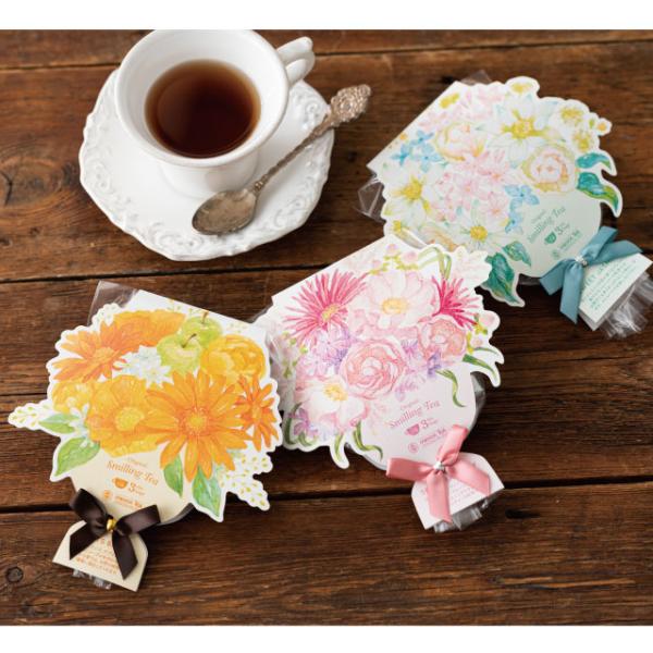 ヘッズの人気商品の紅茶「スマイリングティー」から、華やかなブーケデザインのパッケージが登場。柔らかなタッチのブーケのイラストが綺麗で、ギフト用としておすすめの紅茶です。爽やかな白ベースのブーケは新テイストの「スウィートジャスミン」、フレッシ...