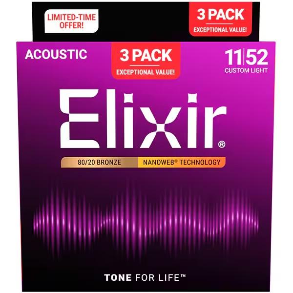 『年に一度のお買い得！３セットパック』【国内正規品】巻き弦をすっぽりと覆う唯一のコーティング技術が、巻き線の隙間に汚れが入り込むのを防ぐ。他のコーティング／ノンコーティング弦と比べて高音質・長寿命。弾きたいと思った時にいつでも演奏が可能。滑...