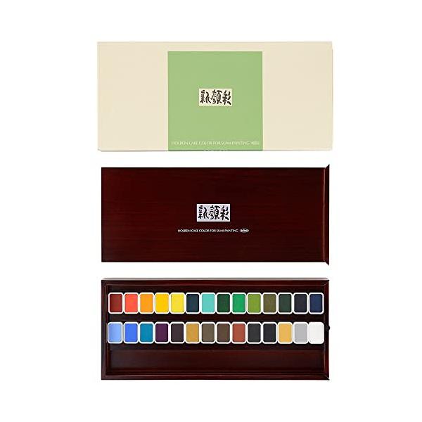 ・マルチ 28色 N353・・PatternName:単品・日本の伝統的な色を、乾式法により固形にした水性絵具。色紙、短冊、俳画に最適。