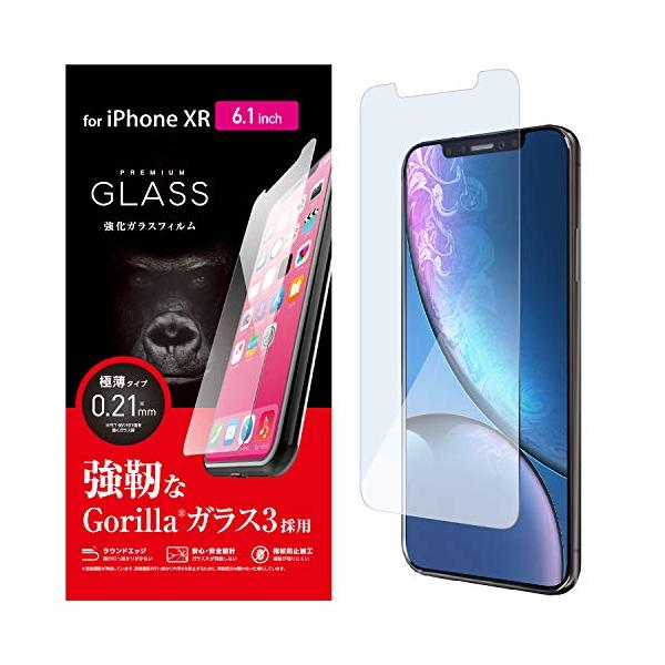 001_iPhone XR・透明 ガラス/Gｏｒｉｒａ PM-A18CFLGGGO・・Size:ガラス/GｏｒｉｒａStyle:001_iPhone XR・[対応機種] iPhone XR / 6.1インチ・なめらかな指滑りを実現するリアル...