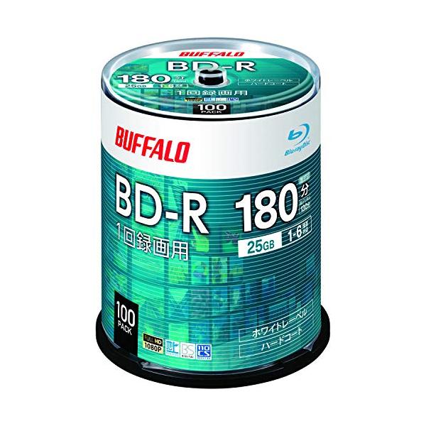 ・ 100枚 RO-BR25V-100PW/N・・Size:100枚・【タイプ】録画用BD-R 100枚入り・【用途】1回録画用・【期間】長期2年に対応・バッファロー製外付けドライブでメーカー動作検証済み・ハードコート加工が大切なデータを守る