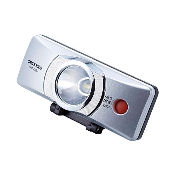 ・シルバー (約)W12.7×H5.8×D4.5~5.8cm AHA-4306・サイズ:(約)W12.7×H5.8×D4.5~5.8cm(抜け防止ネジを含む最大)・本体重量:約96g(電池除く)・防水性:IPX4・使用光源:0.3W白色LE...