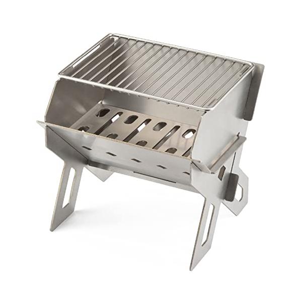 グリル・シルバー test 16374・・Style:グリル・[組立サイズ] H175×W189×D150(mm)・[収納サイズ] H25×W235×D180(mm)・[材質] ステンレス・[重量] 約1.95kg・[付属品] 収納袋、網、...