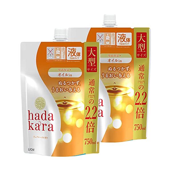 ・--- 750ミリリットル (x 2) ・オイルイン。ぬるつかずうるおい与える。・ボディソープ・原材料: 水、PG、ミリスチン酸、ラウリン酸、水酸化K、パルミチン酸、アクリル酸アルキルコポリマー、ラウリルベタイン、フェノキシエタノール、香...