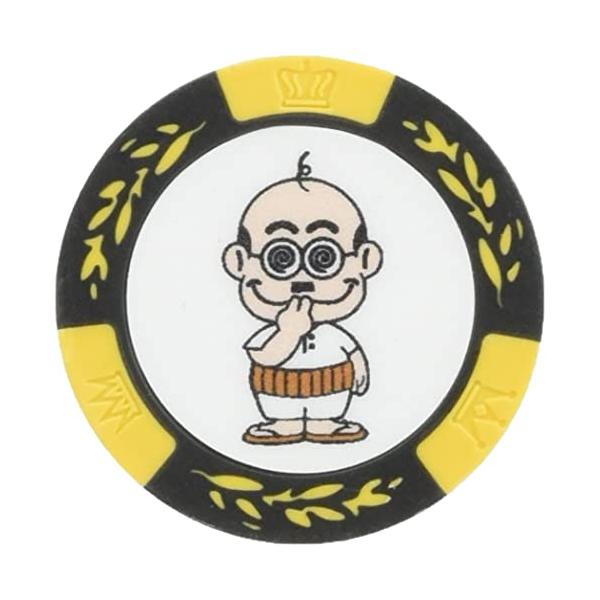 ・イエロー ＦＦ MK0033-5・素材/プラスチック（中に鉄が入っていますが、磁力への反応は微力です）・サイズ/直径約40mmマーカー1枚入り・本品は台座が付属しておりません。 ポケット等に入れて持ち運びください。