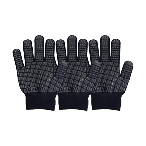 ・ブラック 縦18.5×横16×奥行0.5cm ‐・・PatternName:ブラック3双入・本体サイズ：全長18.5cm×手の平18.0cm×中指6.5cm　※手の平の長さ：人差し指の付け根と小指の付け根間の円周・素材：ナイロン、ポリウレ...