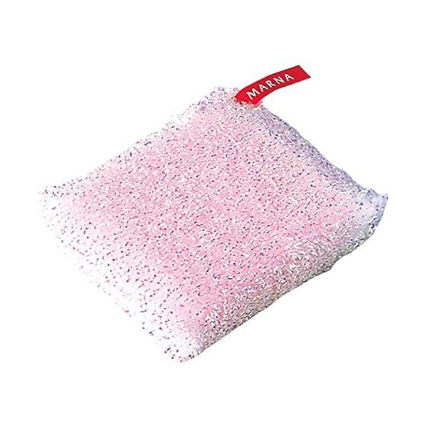 ピンク/約9.5x9.0x3.0cm/K129P・Color:ピンクPatternName:単品・パッケージ個数:1・【マルチに使える】キラキラしたパイル状の透明フィルムカバーのスポンジです。食器の汚れはもちろん、キッチンのシンクや洗面まわ...