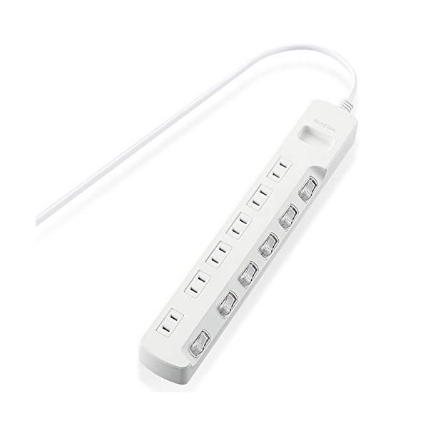 6個口・6個口:3m 単品 T-E6A-2630WH・接続機器ごとにON/OFFでき、待機電力を個別に節約できる個別スイッチが付いた省エネタップです。・接続機器ごとにON/OFFでき、待機電力を個別に節約できる個別スイッチが付いた省エネタッ...