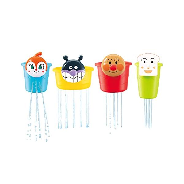 水のでかたがちがう4つのカップでいろんなシャワーを楽しもう！・キャラクタークリップは付け替え可能・遊び終わったらかさねてすっきりおかたづけ