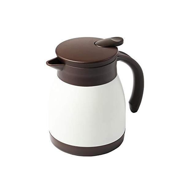 ・ホワイト×ブラウン 500ml HB-4380・・Size:500mlPatternName:単品・実容量:500ml、保温効力:41度以上(10時間)、保冷効力:16度以下(10時間)