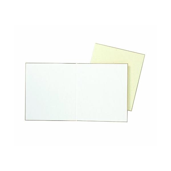 50W・ホワイト  シキシ-50W・・Style:50W・書ける面積が広い2つ折りタイプの色紙です。・【サイズ】478x270mm・【材質】奉書紙・【枚数】1枚・【生産国】日本